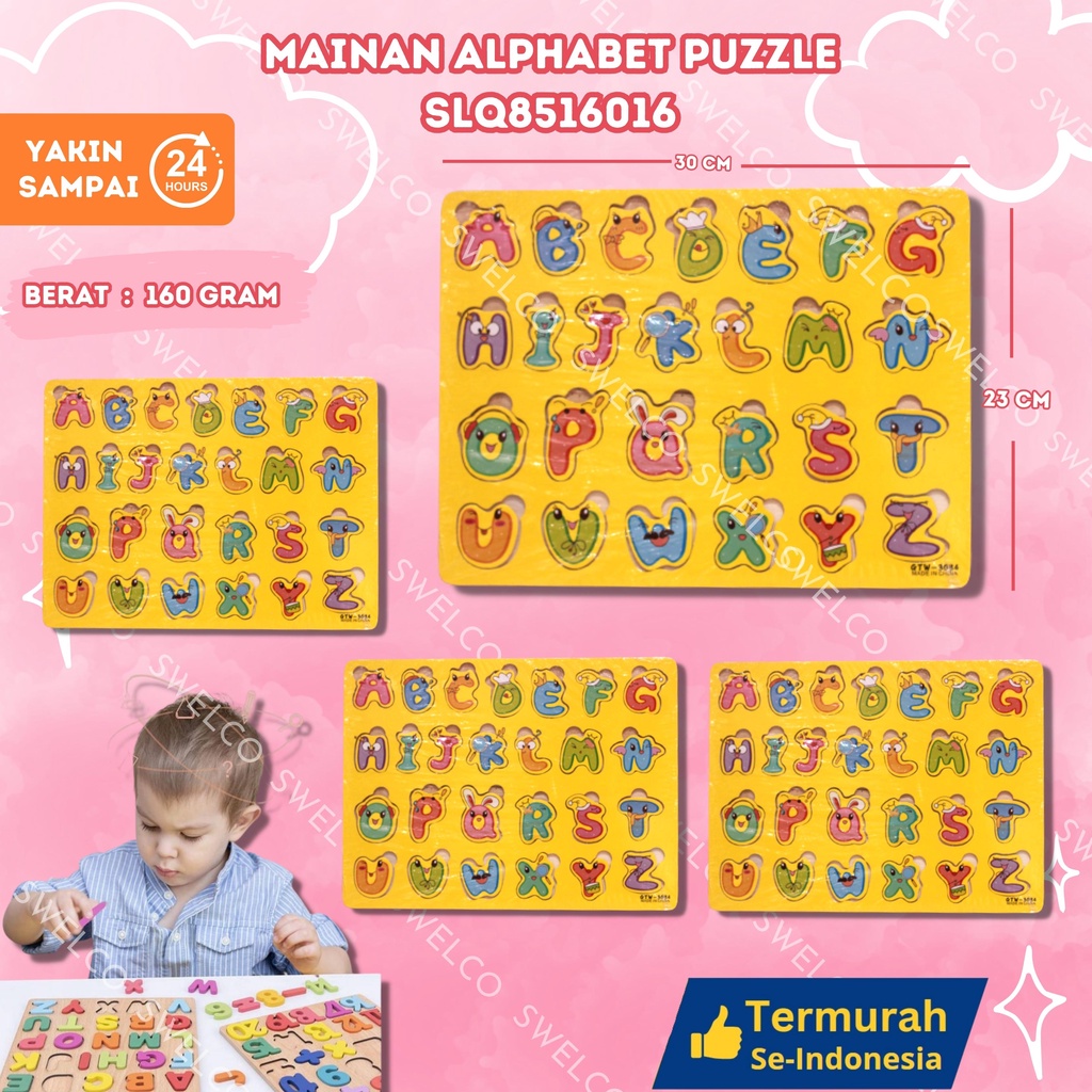 Jual PAPAN HURUF ANGKA / MAINAN EDUKASI KAYU WOODEN MAINAN ALPHABET ...