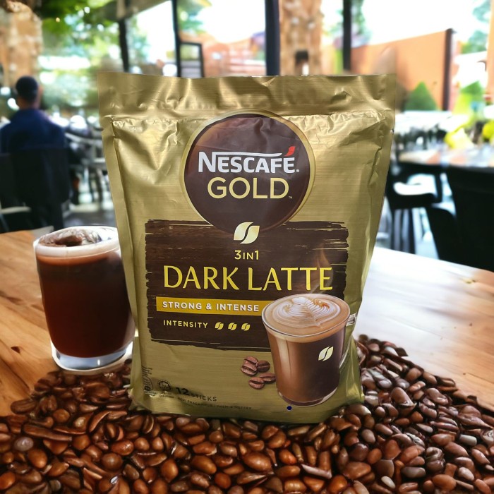 Jual NESCAFE Gold 3 in 1 Dark Latte Strong & Intense | Shopee Indonesia