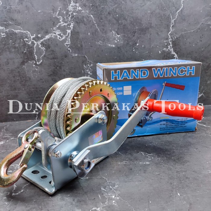 Jual Hand Winch SAP Katrol Kerekan Steel Cable Gear Roda Gigi Winch ...