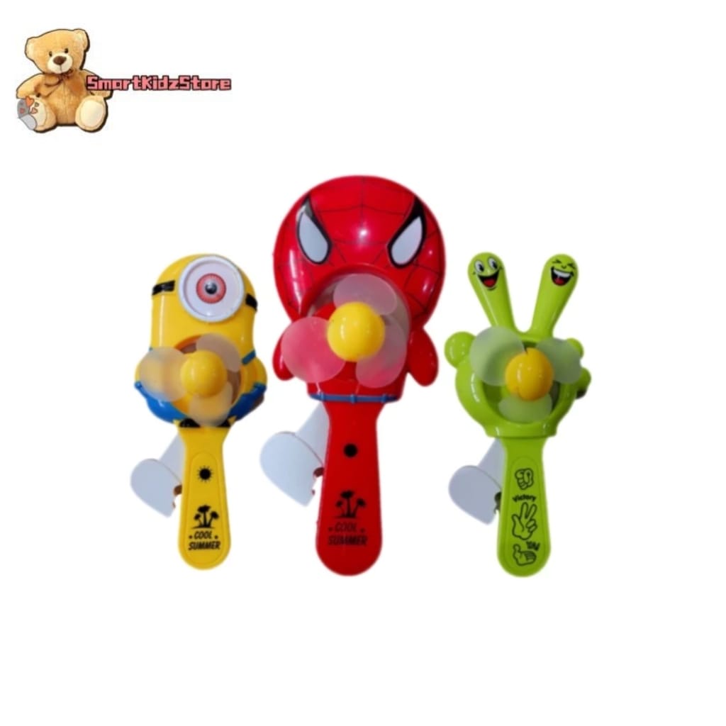 Jual Kipas Angin Genggam Tangan Manual Tekan Karakter Tanpa Baterai ...