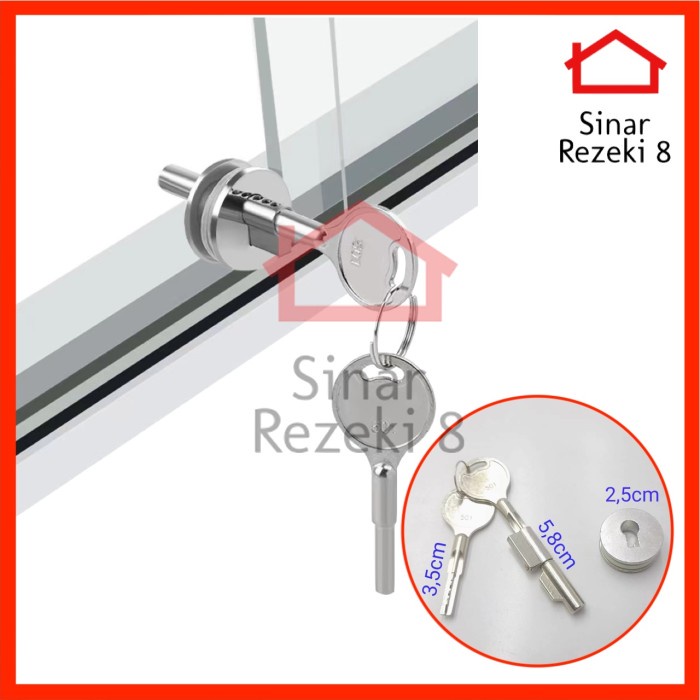 Jual Kunci Kaca Jepit Panjang 143 / Lemari Pintu Kabinet Glass Door Lock | Shopee Indonesia