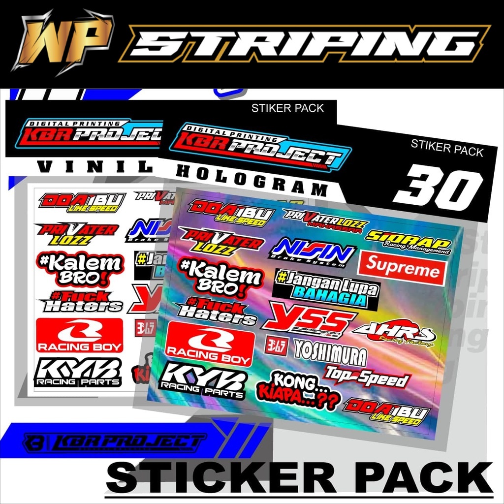 Jual Stiker RACING MOTOR Sticker Pack - Sticker Pack Variasi List ...