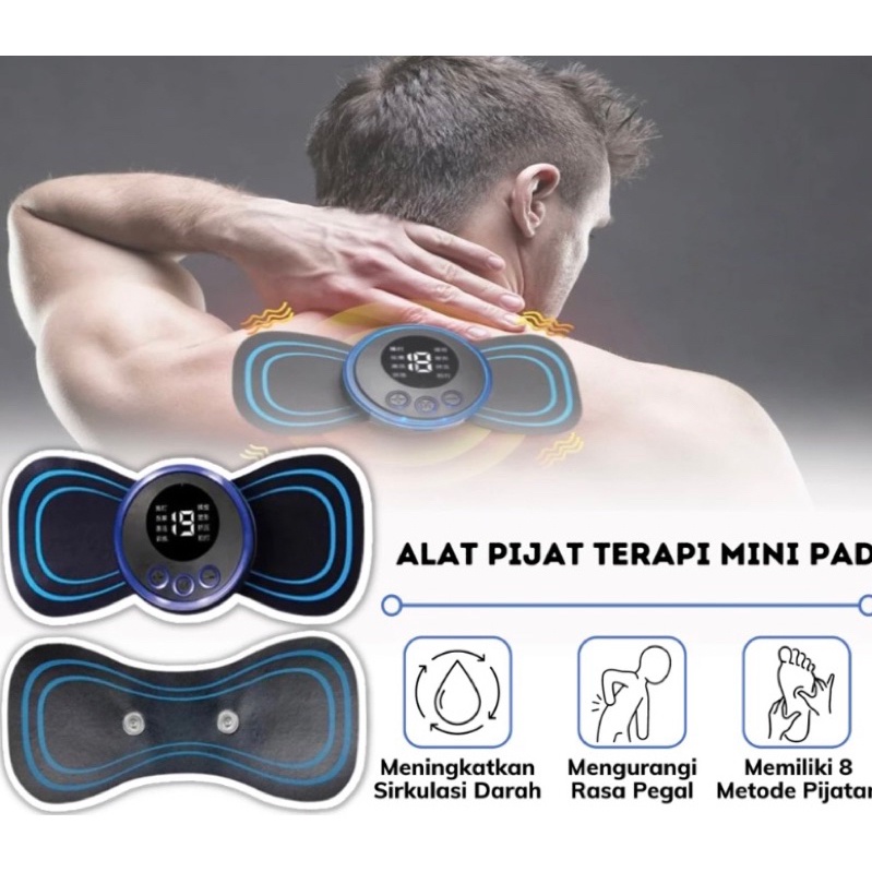 Jual [366SP] Alat Pijat Terapi Mini Pad EMS Rechargeable Pemijat ...