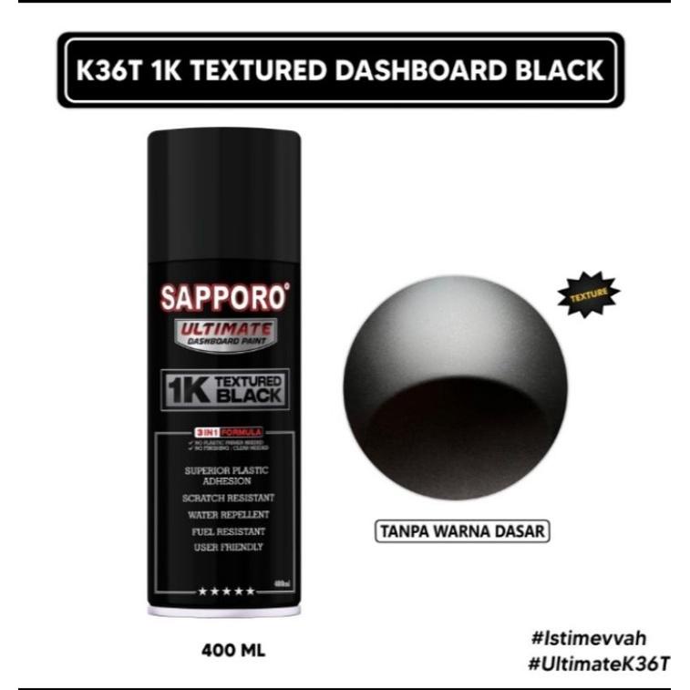 Jual K36T 1K SAPORO SAPPORO ULTIMATE Textured Dashboard Black 400ml Tekstur Hitam Dasbor Kasar K ...
