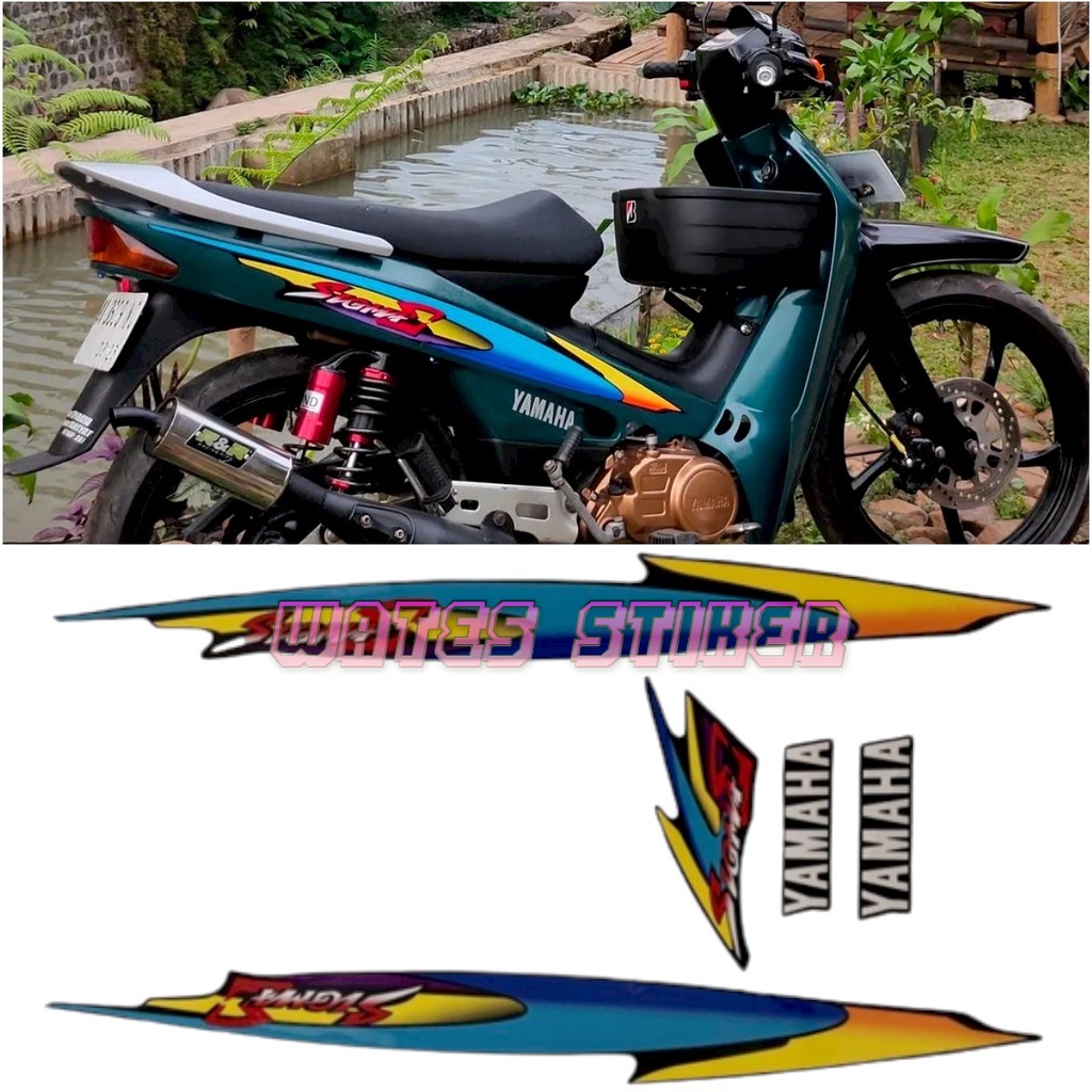 Jual Striping Sticker Lis Les Polet body motor Yamaha Sigma 2000 hijau ...