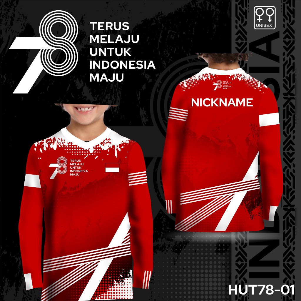 Jual Kaos hut kemerdekaan ri ke 78 anak lengan panjang baju 17an 2023 Best Seller | Shopee Indonesia