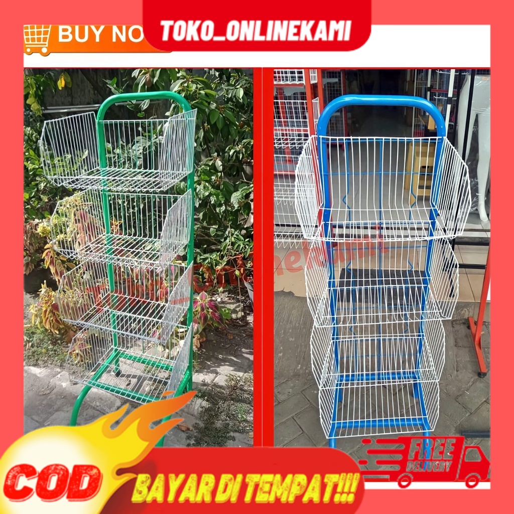 Jual Rak Chiki Ceker 4 Susun/Rak Ciki/Rak Ceker 4 Susun/Rak Warna/Rak ...