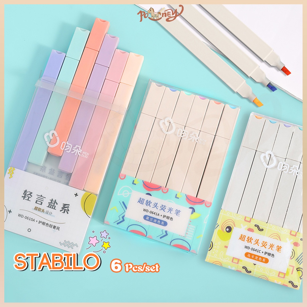 Jual Poney Stabilo Stabillo warna Stabilo isi 6 warna Highlighter ...