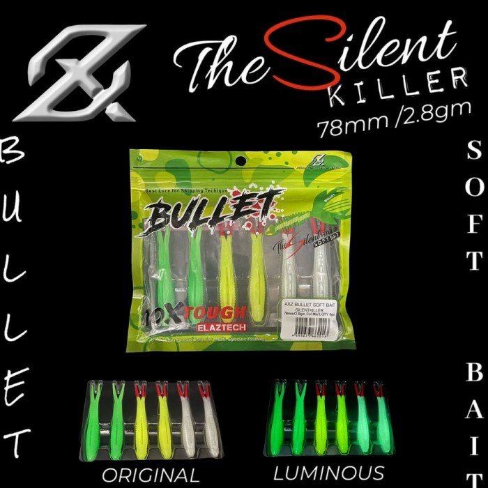 Jual Soft Bait AXZ The Sillent Killer (7.8cm/2.8gr/6pcs) | Shopee Indonesia