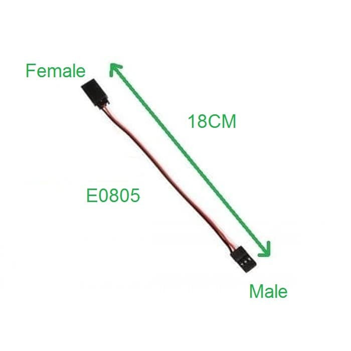 Jual Kabel servo extension 180mm 18cm male to female Jumper Konektor ...