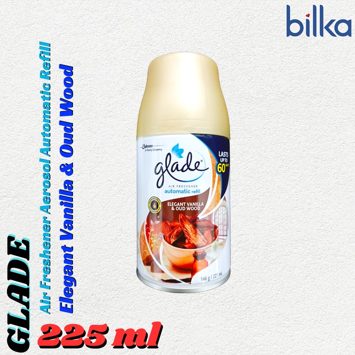 Jual GLADE Air Freshener Automatic Refill ELEGANT VANILLA & OUD WOOD 225ml | Shopee Indonesia