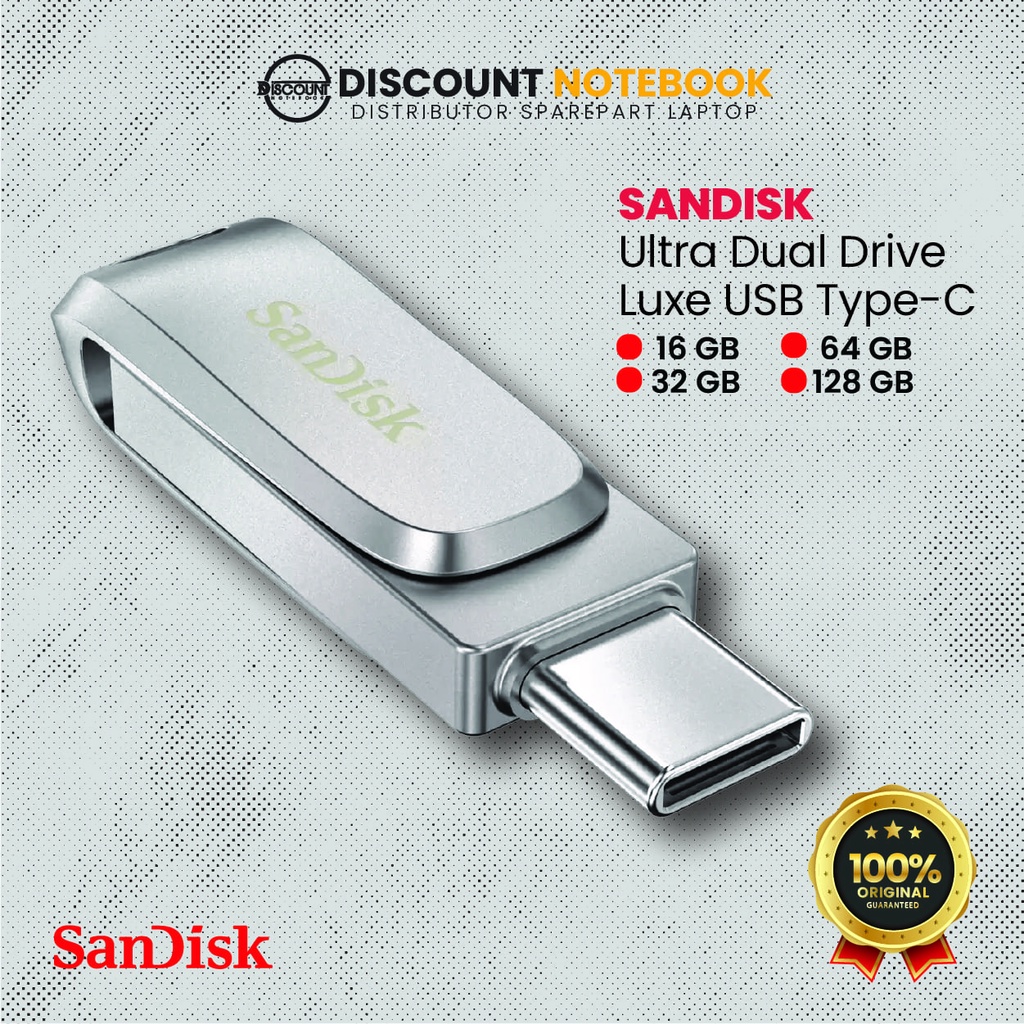 Jual Flashdisk Laptop & PC Sandisk Ultra Dual Drive Luxe USB-C (DDC4 ...