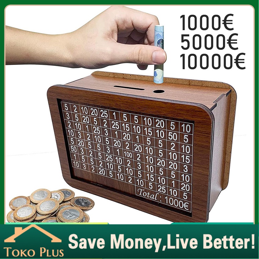 Jual Celengan Target Jumbo Kayu 1k/5k/10k Hadiah Anak Save Money Box ...