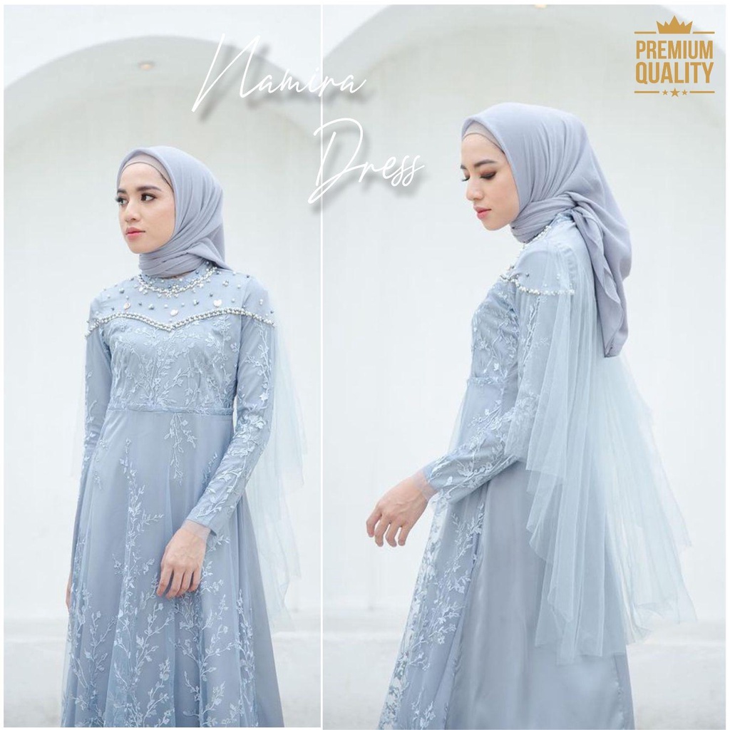 Jual NEW- NAMIRA PREMIUM GAMIS TERBARU DRESS PESTA KONDANGAN MUSLIM CANTIK WISUDA LEBARAN MEWAH ...