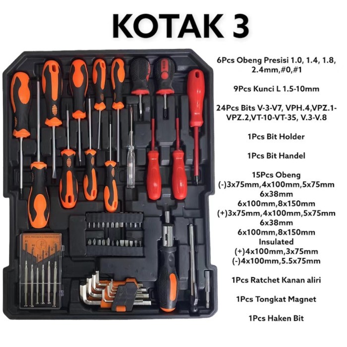 Jual ISKU Toolset Toolkit Toolbox & Tool Set Tool Kit & 187pcs | Shopee Indonesia
