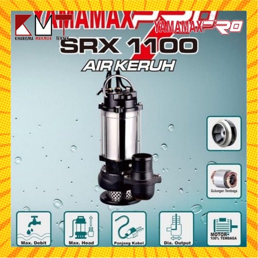 Jual POMPA SUBMERSIBLE / POMPA CELUP / SUBMERSIBLE PUMP AIR KERUH 3 INCH SRX 1100 AUTO YAMAMAX ...