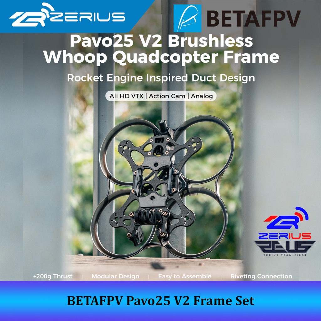 Jual BETAFPV Pavo25 V2 2.5inch Frame Set Cinewhoop Frame Kit Pavo 25 ...