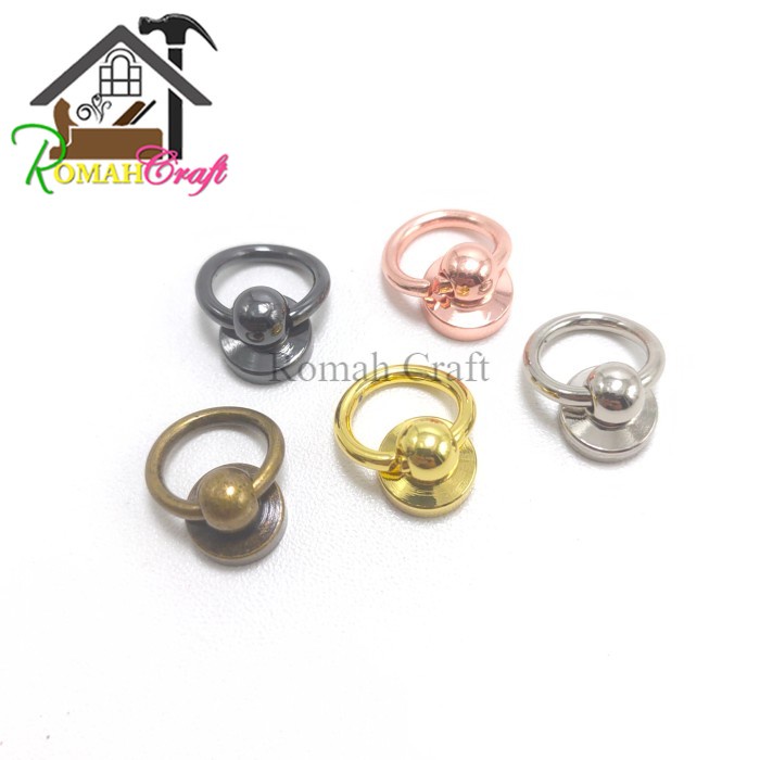 Jual ( 4 Pcs ) + Skrup Handle Knob Antik 0.95 cm Tarikan Mini Pentol ...