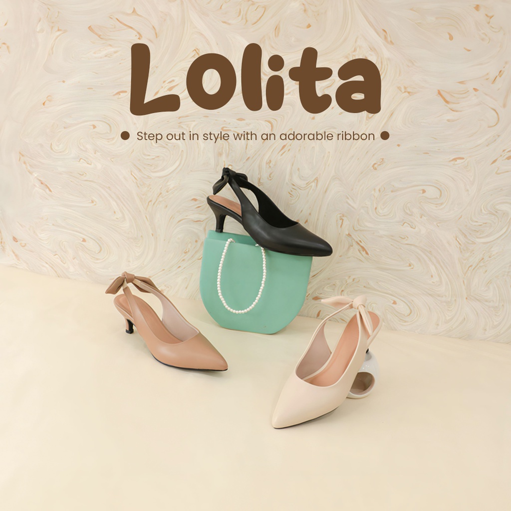 Jual Alova Lolita Sepatu Pantofel Kerja Hak 5cm Kantor Wanita Heels ...