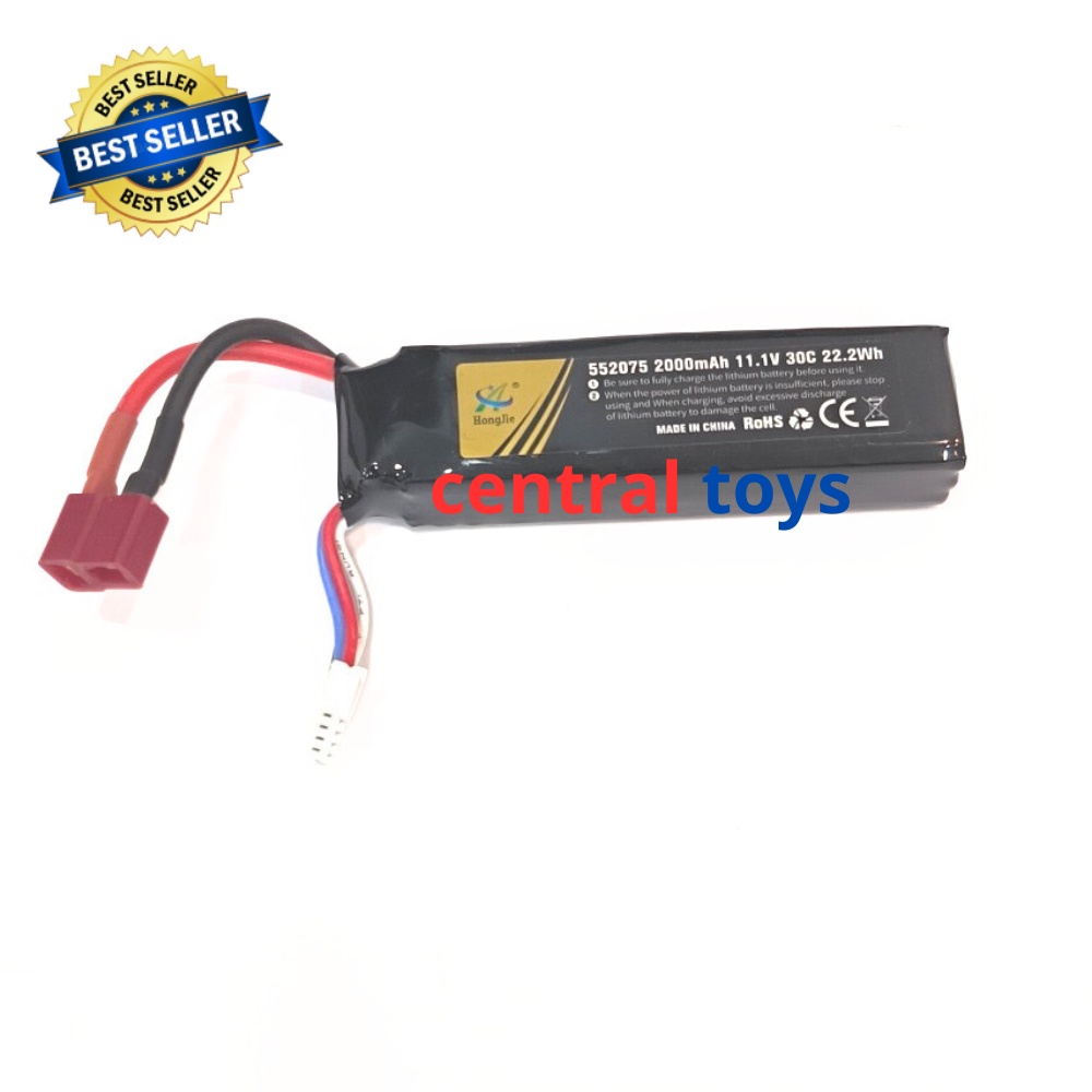 Jual battery lipo 3s 11.1v 2000mAH T airsoft BB electric toys baterai lipo | Shopee Indonesia