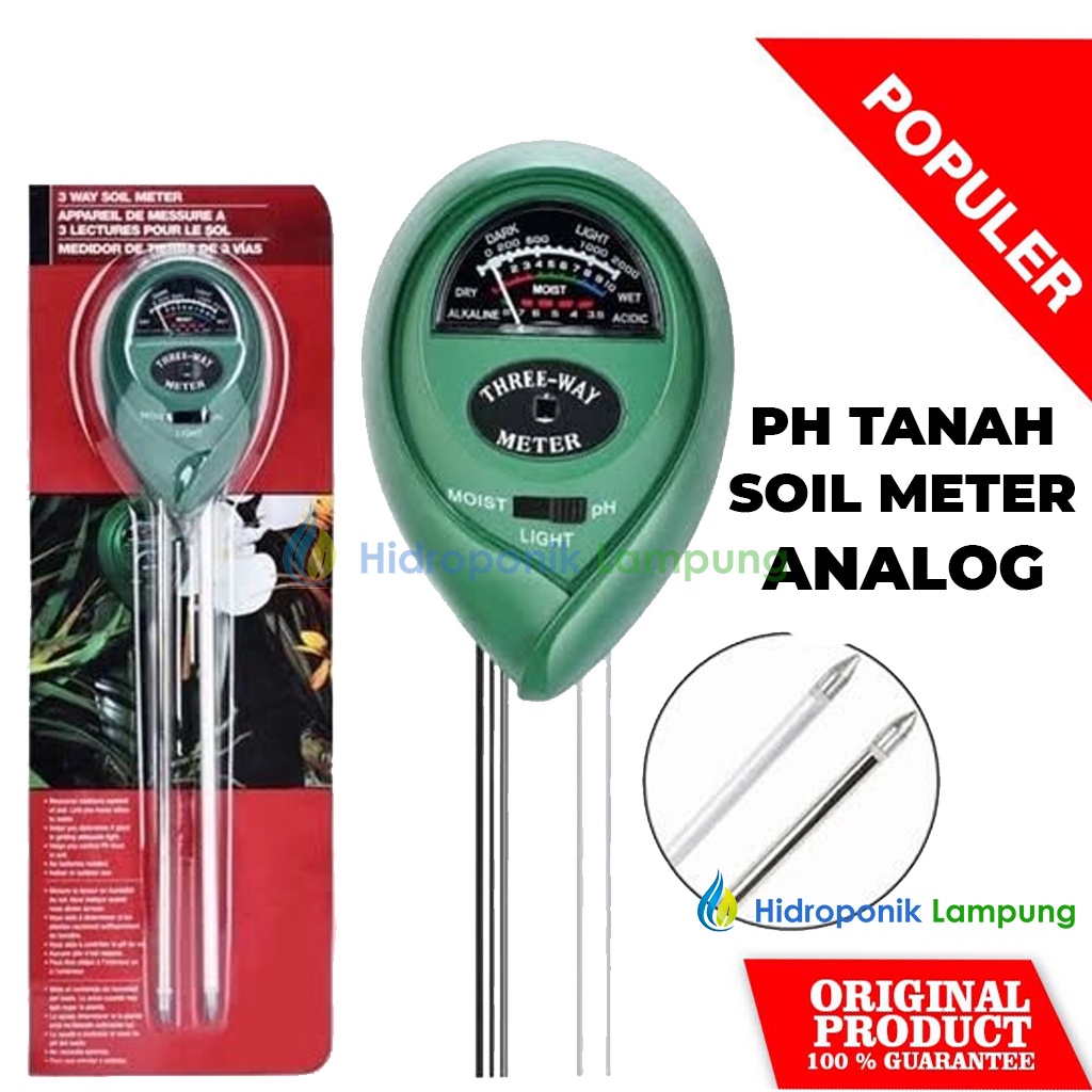 Jual ALAT UKUR PH TANAH SOIL METER ANALOG | Shopee Indonesia