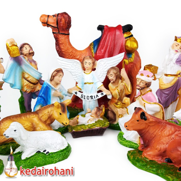 Jual RRS Set Patung Natal full Warna 15cm - Hadiah/ Souvenir/ Hiasan ...