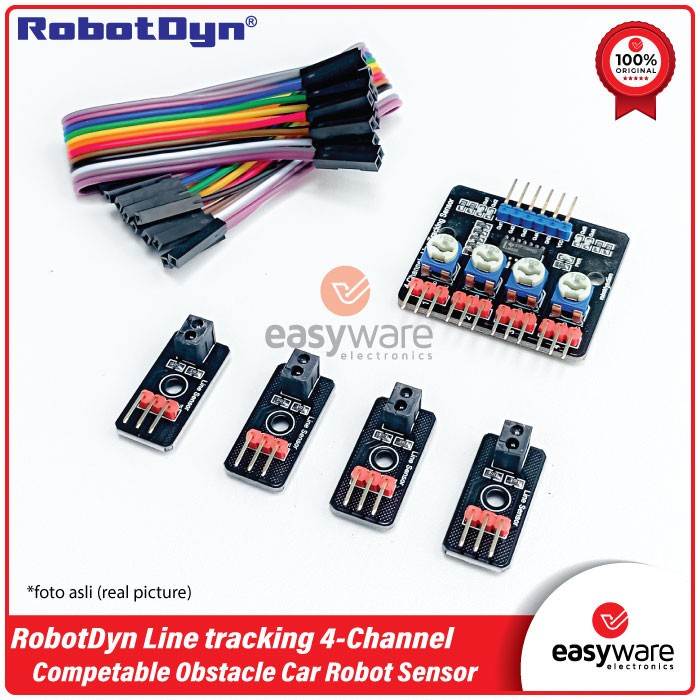 Jual RobotDyn Line tracking 4-Channel Competable Obstacle Car Robot ...