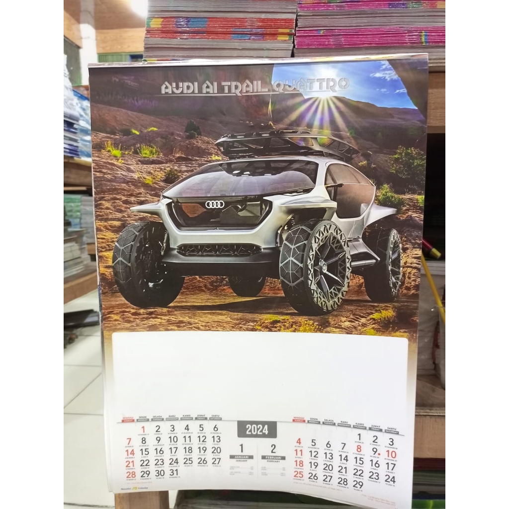 Jual Kalender kerja 2024 dwibulanan MJ 6 lembar 2 bulanan 38x54cm Mobil ...