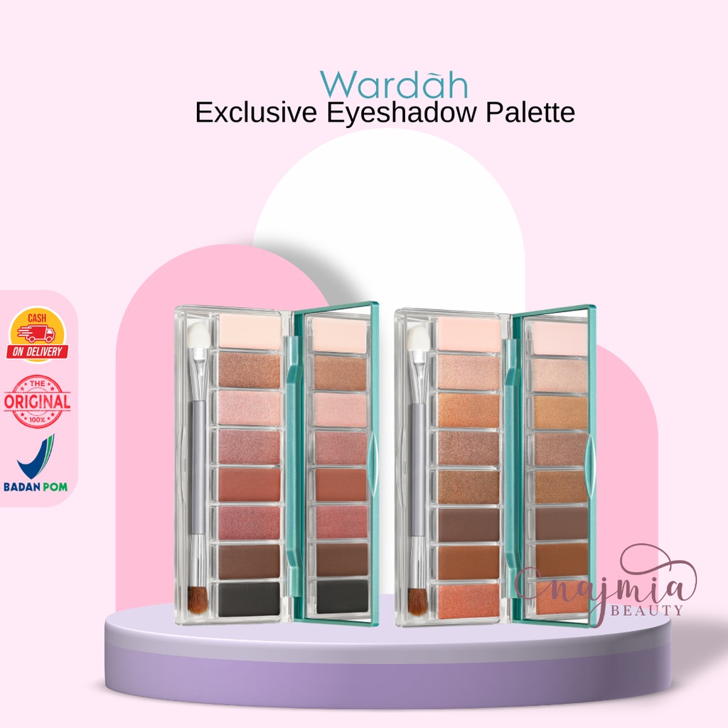 Jual Najmia - Wardah Exclusive Eyeshadow Palette I Eye Shadow Palette 9 ...