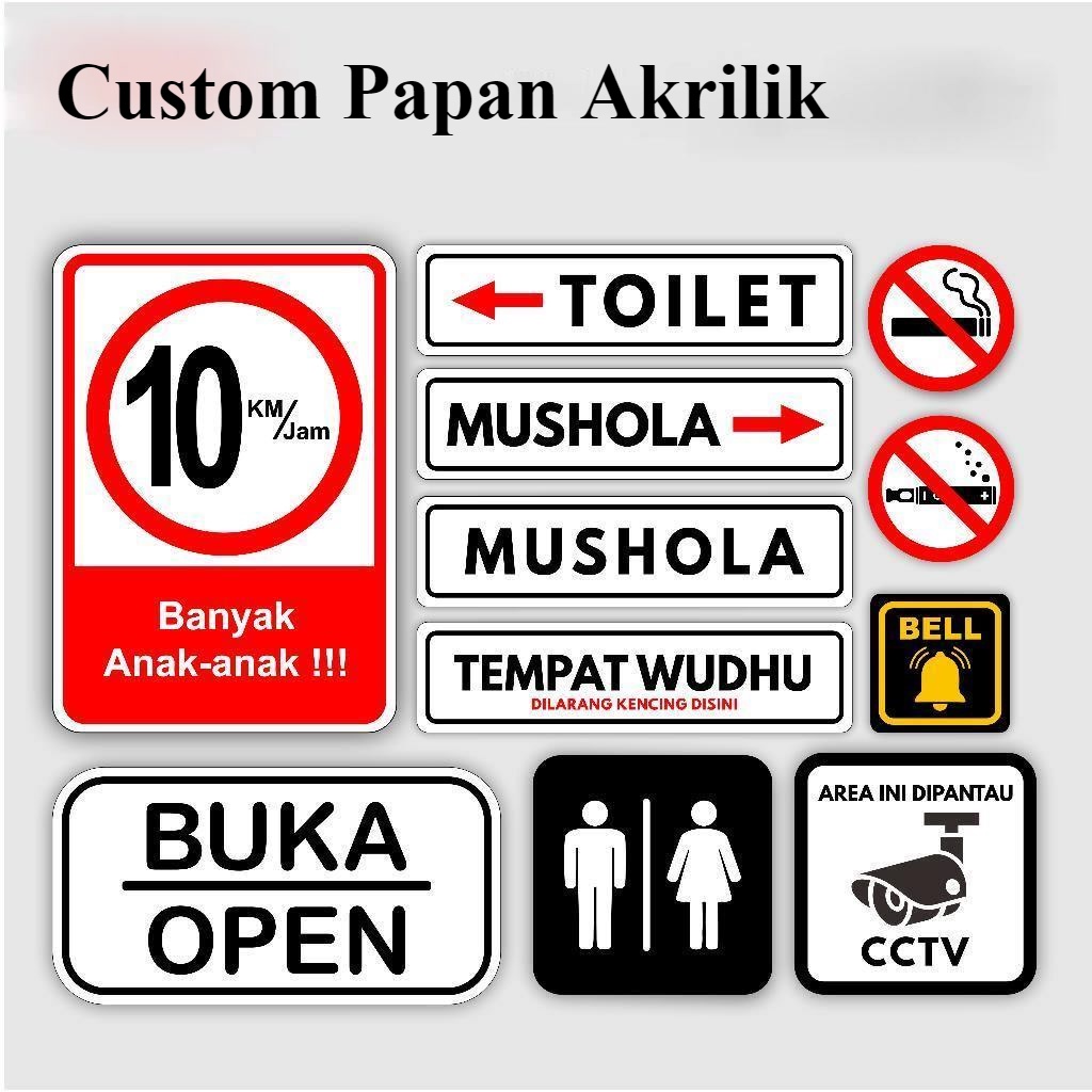 Jual CUSTOM SIGNAGE AKRILIK / KUSTOM PAPAN SIGN LOGO AKRILIK / LOGO ...