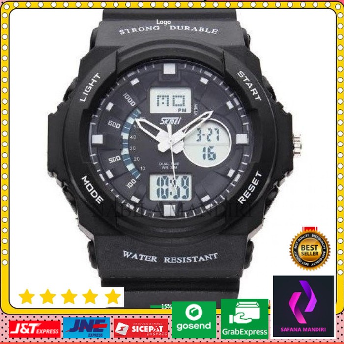 Jual Jam Tangan Analog Digital Pria AD0955 Hitam 112 | Shopee Indonesia