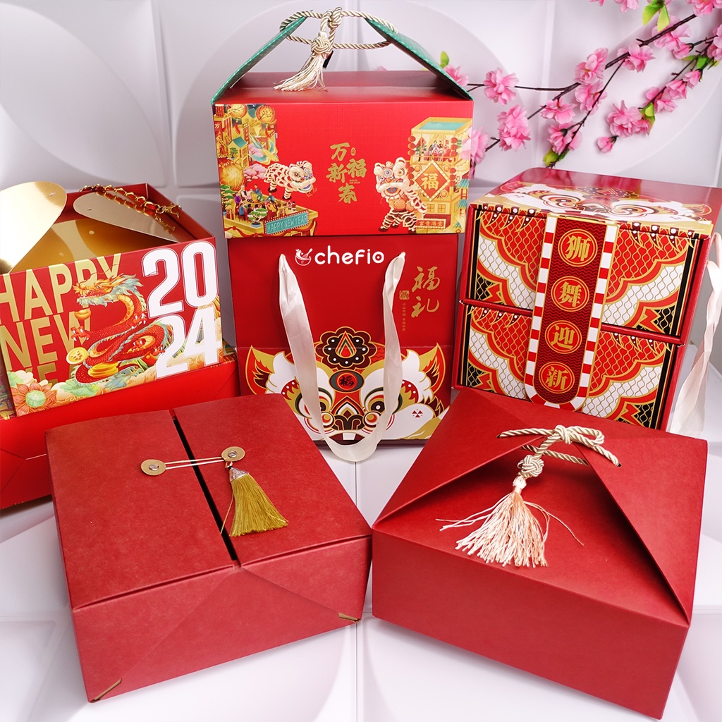 Jual Cake Box Hamper Imlek Chinese New Year Kotak Kue CNY Tahun Baru ...