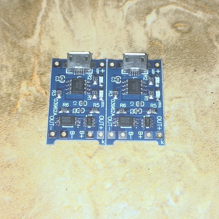 Jual modul charger baterai TP4056 micro usb dengan proteksi module 5v ...