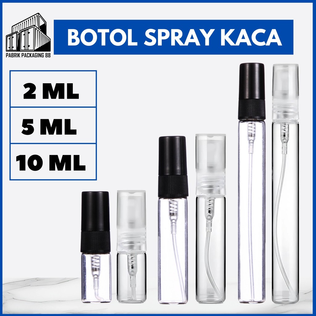 Jual Botol Spray Kaca 2ml 5ml 10ml | Botol Parfum Mini Decant Vial ...