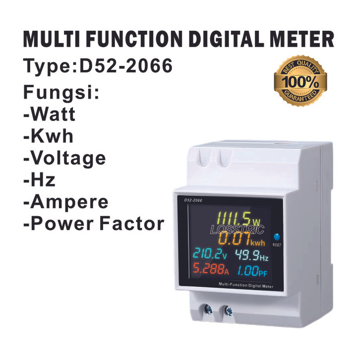 Jual Multi-Function Digital Meter Din Rail AC Monitor 6 In 1 Display Smart Meter | Shopee Indonesia
