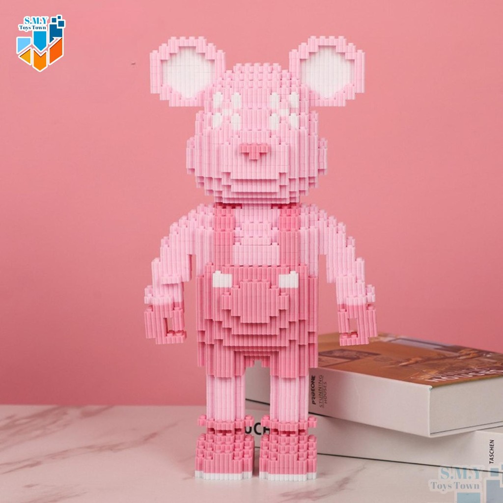 Jual SMY Toystown Violent Pink Jumpsuit Bear Nano Block Medium Bricks ...
