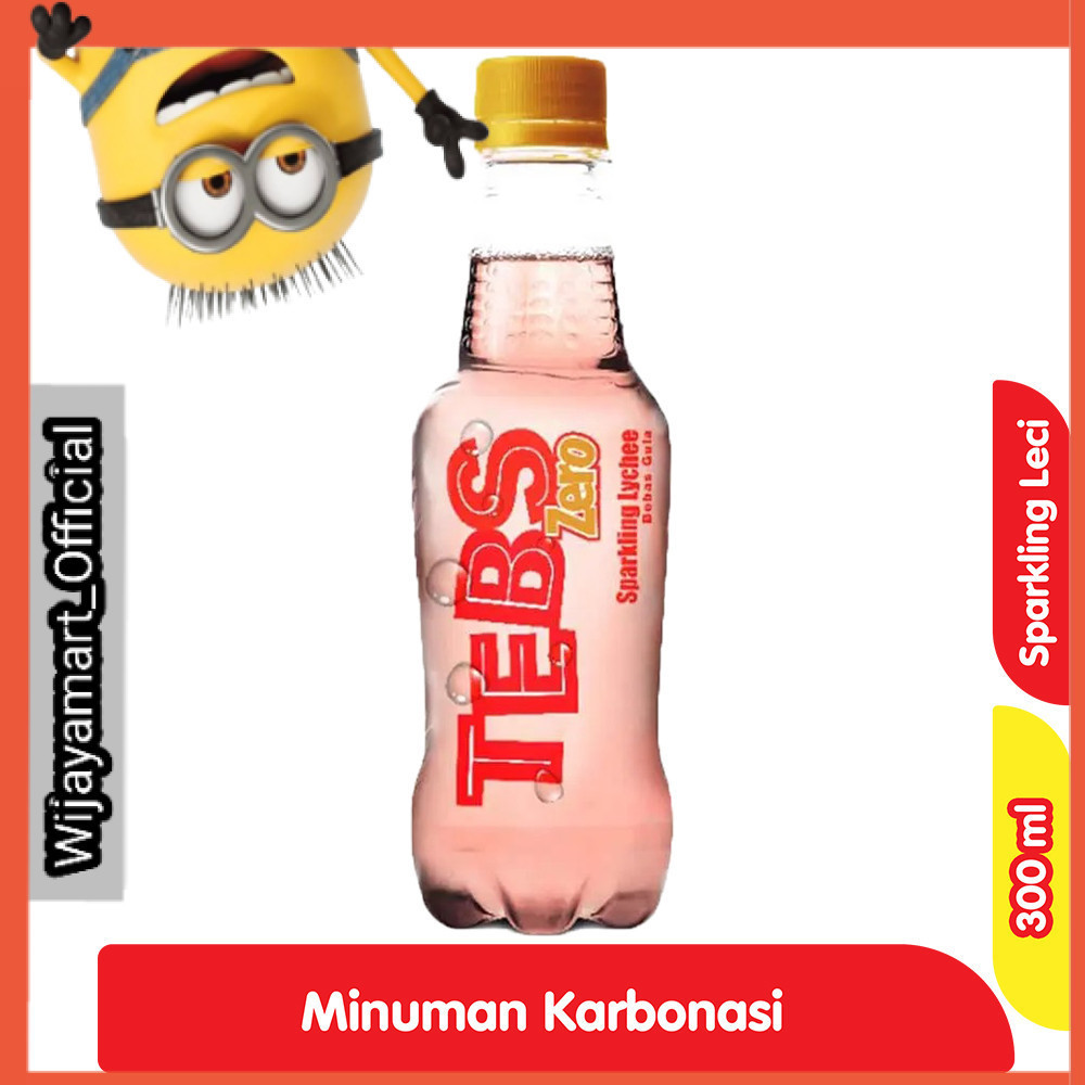 Jual Tebs Zero Minuman Soda Sparkling Leci 300 ml | Shopee Indonesia