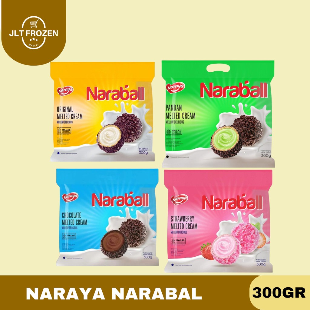 Jual Naraya Naraball / Wafer Ball isi Krim Rasa Original / Strawberry ...