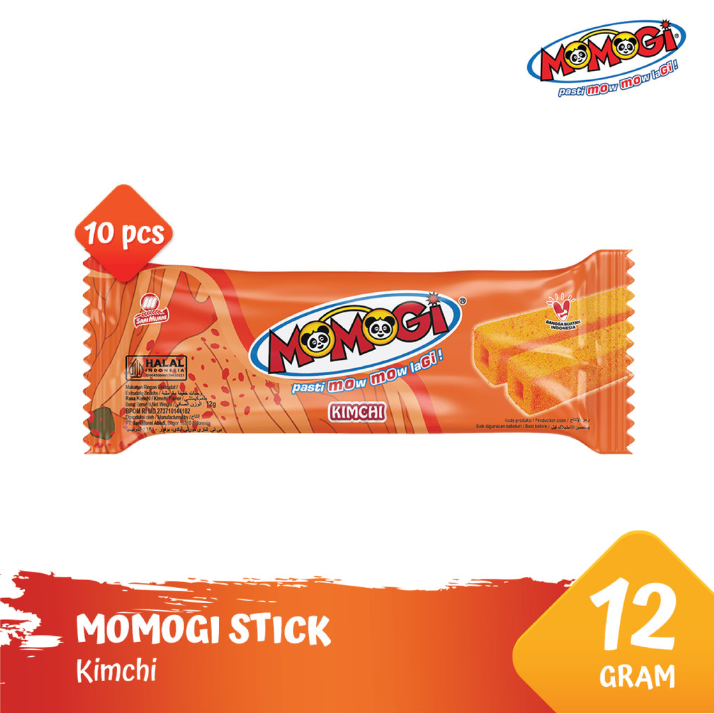 Jual Momogi Stick Snack Makanan Ringan 12gr - Kimchi [1 Box @ 10 Pcs ...
