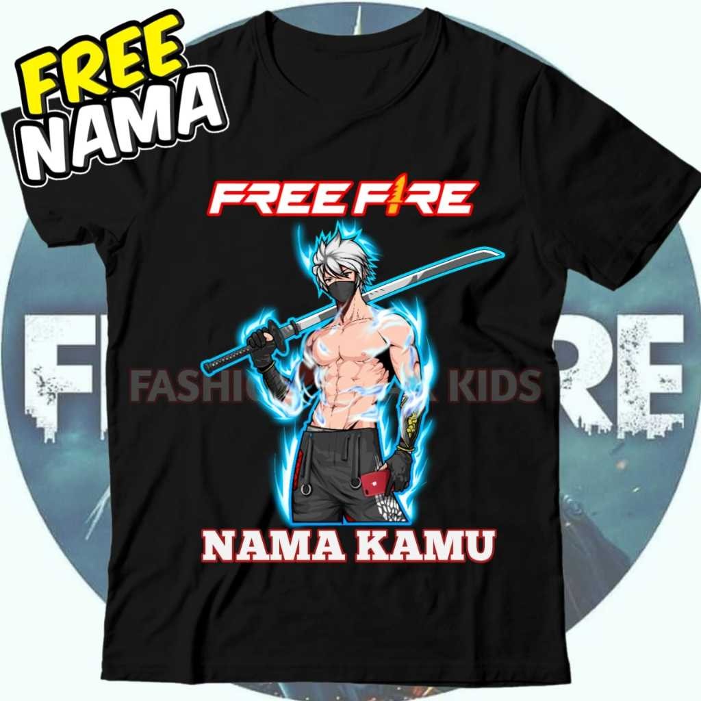 Jual (BISA COD) KAOS BAJU ANAK FF FREE FIRE VERSI CHAR PEDANG BIRU ...