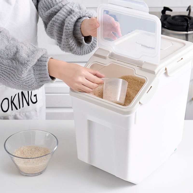 Jual Rice Box Dispenser Beras Storage Box + Roda Tempat Penyimpanan ...