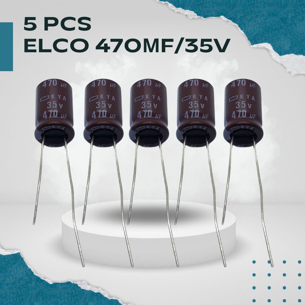 Jual Kapasitor Elco 470µF 35V – Electrolytic Capacitor 470µF 35V untuk ...