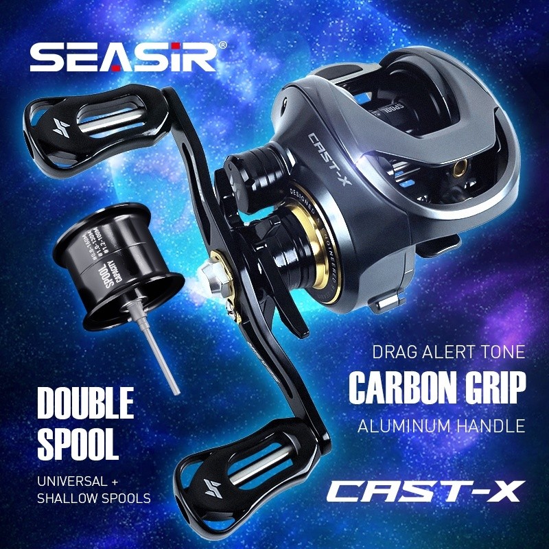 Jual [OFFICIAL] SEASIR CAST X Reel BC, 2 Spool Reel Pancing Baitcasting 2Kumparan SW Aluminium ...