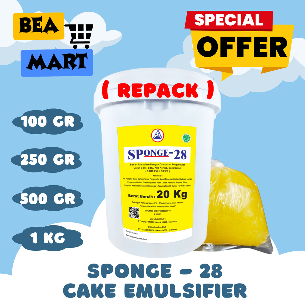 Jual SP Sponge 28 100gr 250gr 500gr 1kg | Pengembang Kue / Cake ...