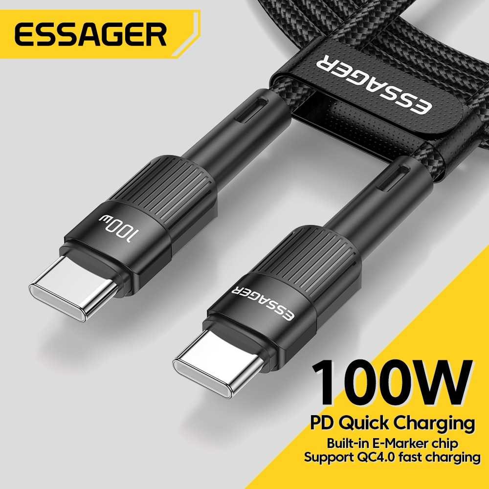 Jual GEMMYSTR9 ESSAGER Kabel Data Type C to Type C PD Quick Charging ...