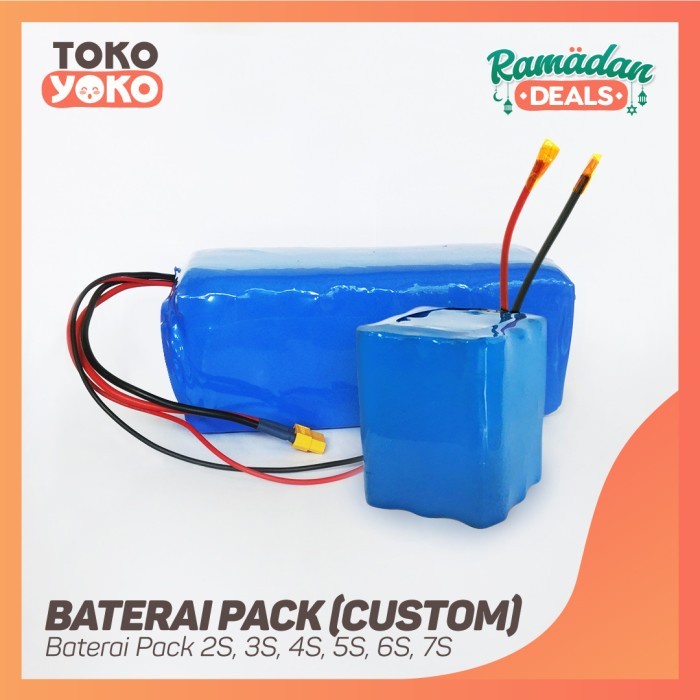 Jual (Custom Request) Baterai Pack Lithium 18650 8v 12v 24v 36v ...