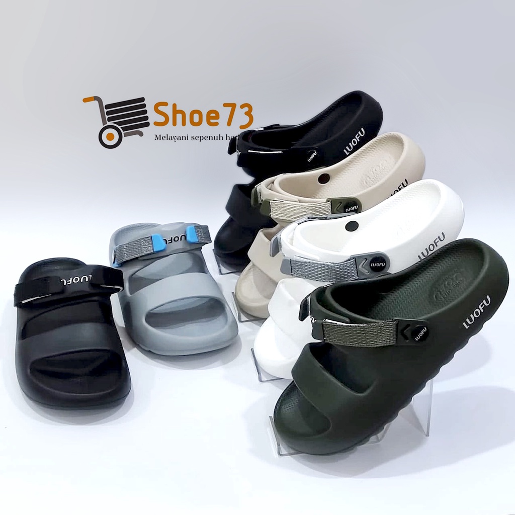 Jual LUOFU E 6231 B2TL4W SIZE 40-44 ORIGINAL | Sandal Slop Tali Jelly ...