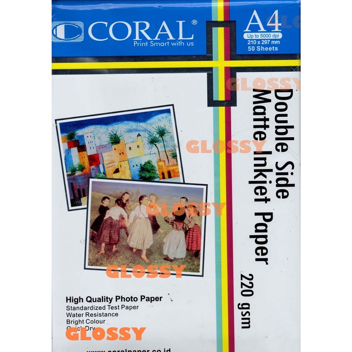 Jual [Best Seller] Coral Double Side Matte Inkjet Paper 220 gsm ...