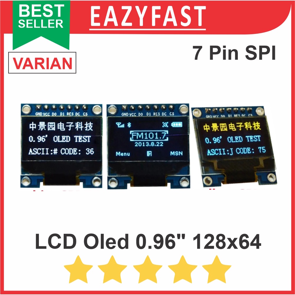 Jual Module LCD Graphcis OLED 0.96" SPI Arduino Modul 128x64 | Shopee ...