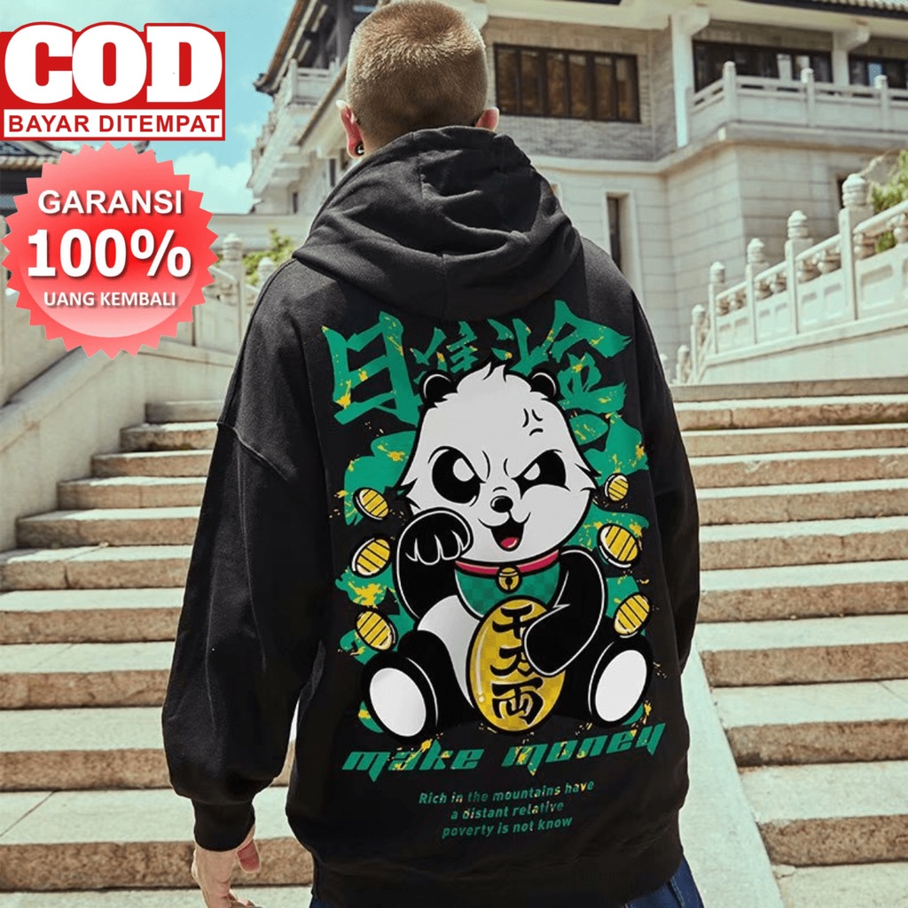 Jual PROMO COD Hoodie Panda Jaket Sweater Hoodie Zazomde Hitam Make ...